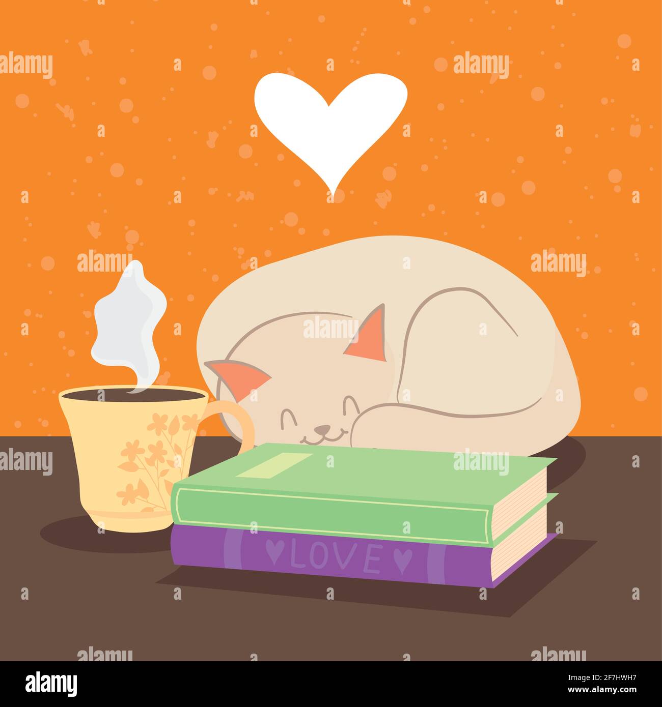 Cat coffee and education books Stock Vector Image & Art - Alamy