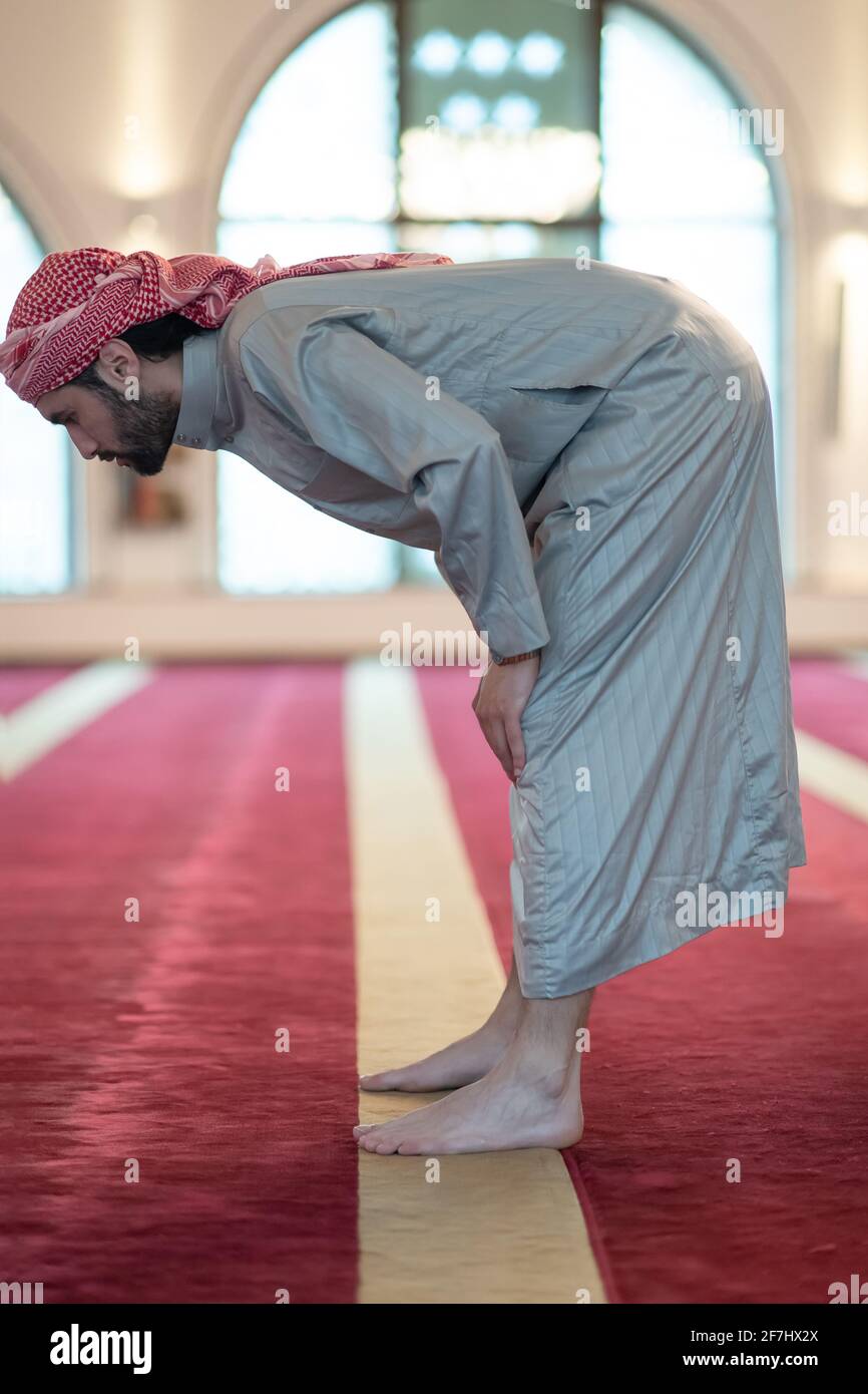 muslim prayer inside the mosque Stock Photo - Alamy