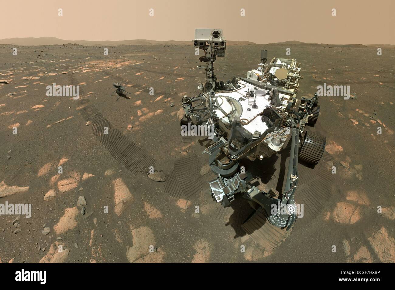 NASA's Perseverance Mars rover took a selfie with the Ingenuity ...