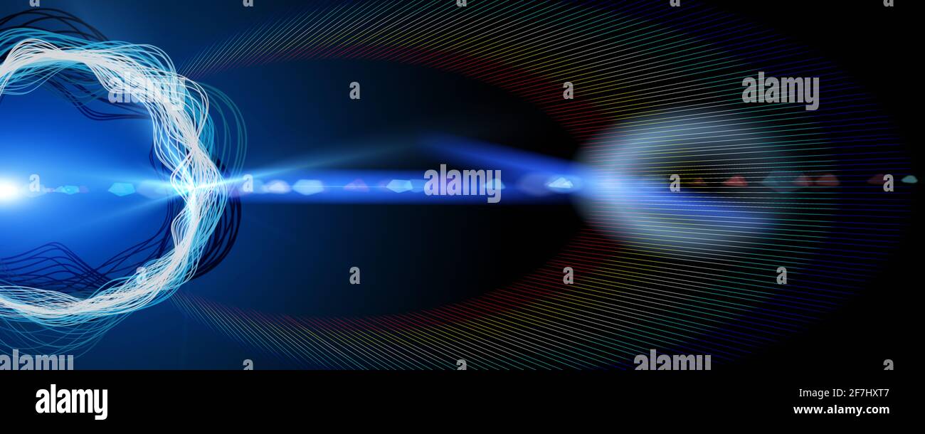 Futuristic wave panorama background design with lights Stock Photo - Alamy