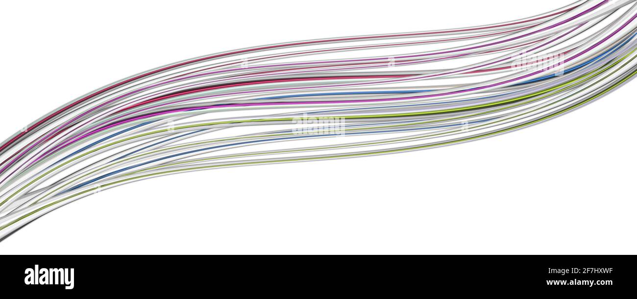 Fantastic elegant wave panorama background design illustration Stock ...