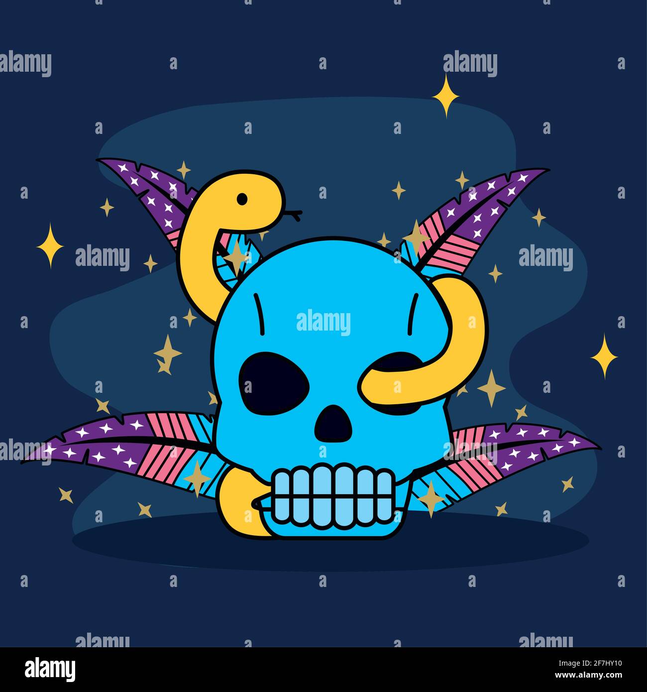 Esoteric magic skull with snake Stock Vector Image & Art - Alamy