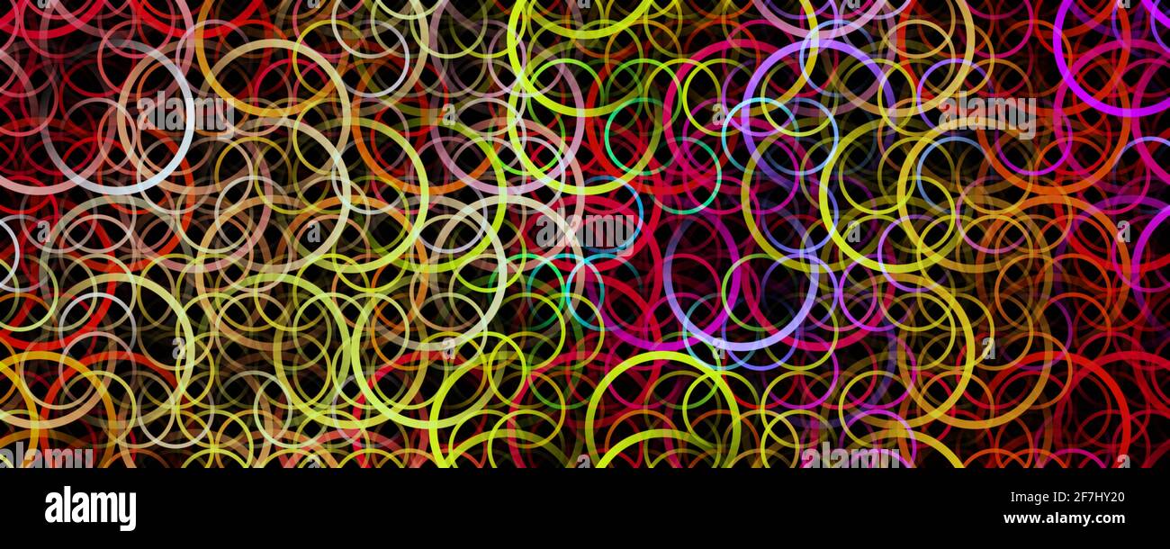 Fantastic panorama background design with circle objects Stock Photo ...