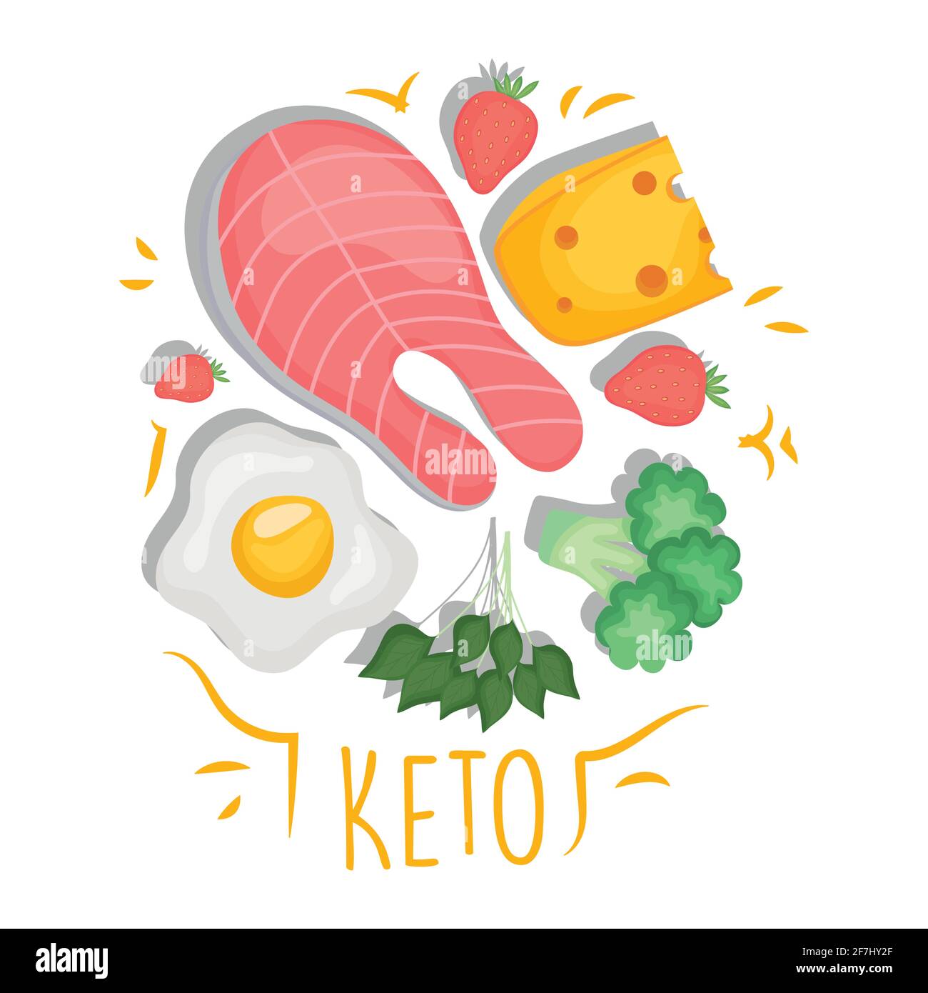 Keto and healthy food icons Stock Vector Image & Art - Alamy