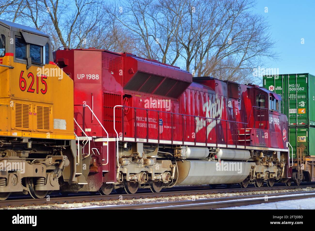 Union pacific intermodal container train hi-res stock photography and ...