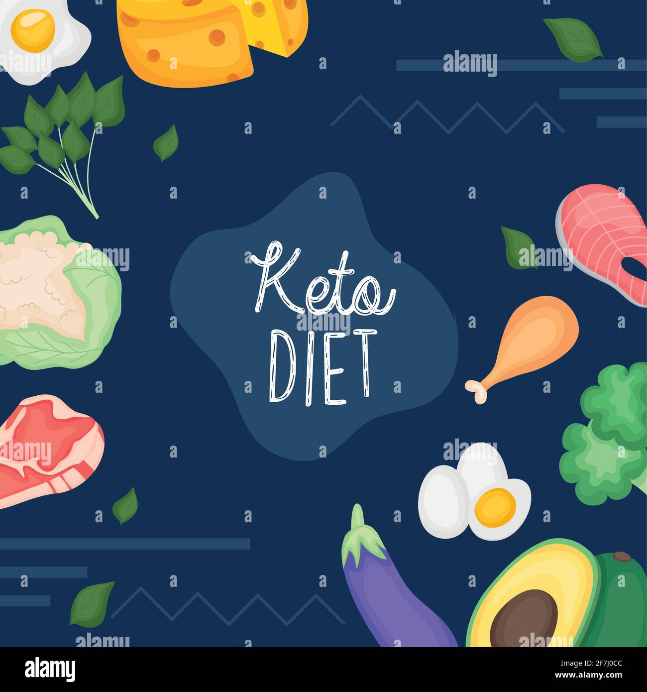 Keto diet healthy food icons Stock Vector Image & Art - Alamy