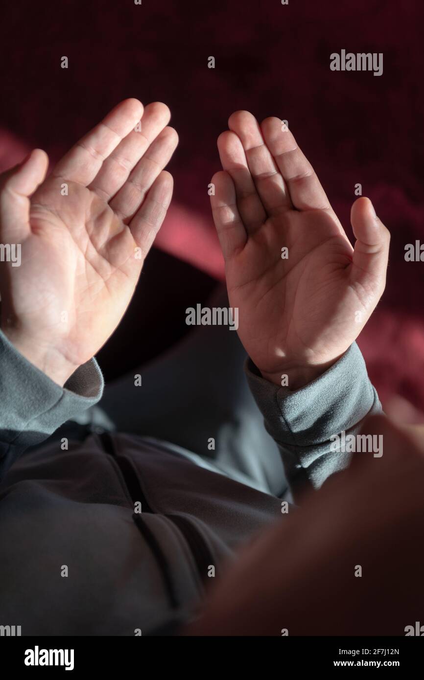 muslim prayer inside the mosque in namaz worship Allah Stock Photo - Alamy