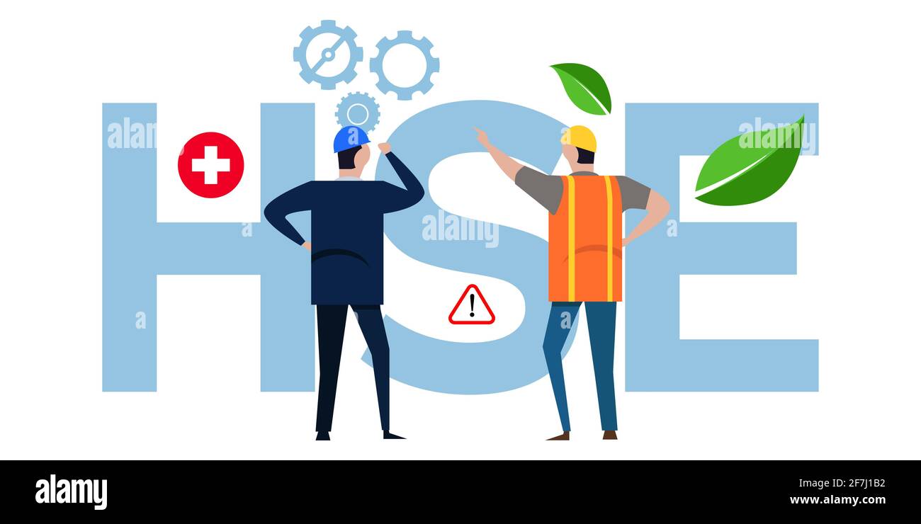 HSE health safety environment concept of workplace protection ...