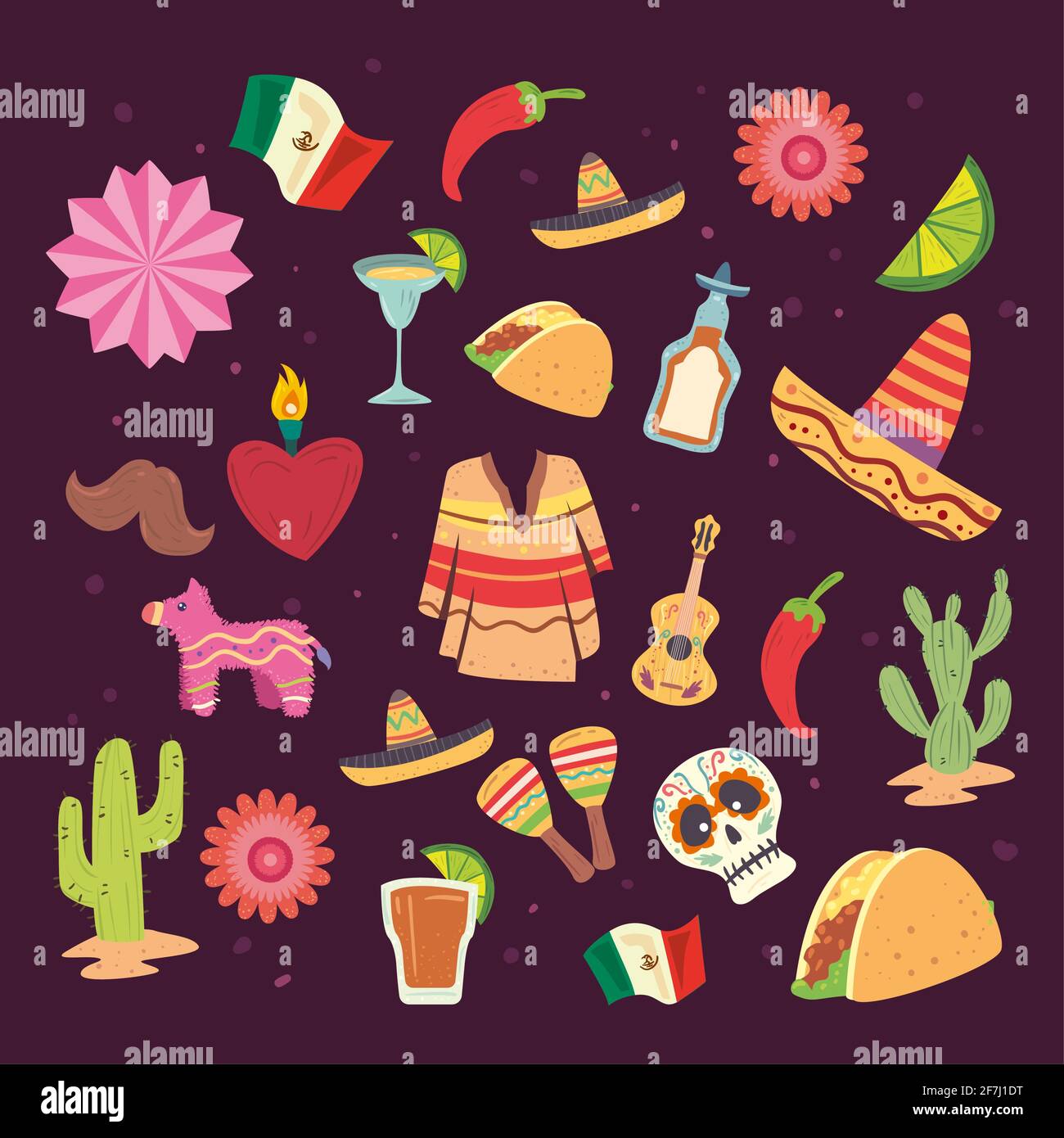 Mexican celebration culture icon bundle Stock Vector Image & Art - Alamy