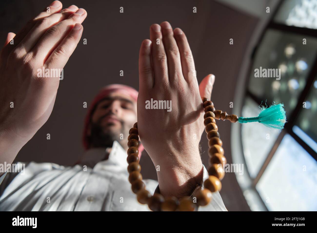 muslim prayer inside the mosque in namaz worship Allah Stock Photo - Alamy