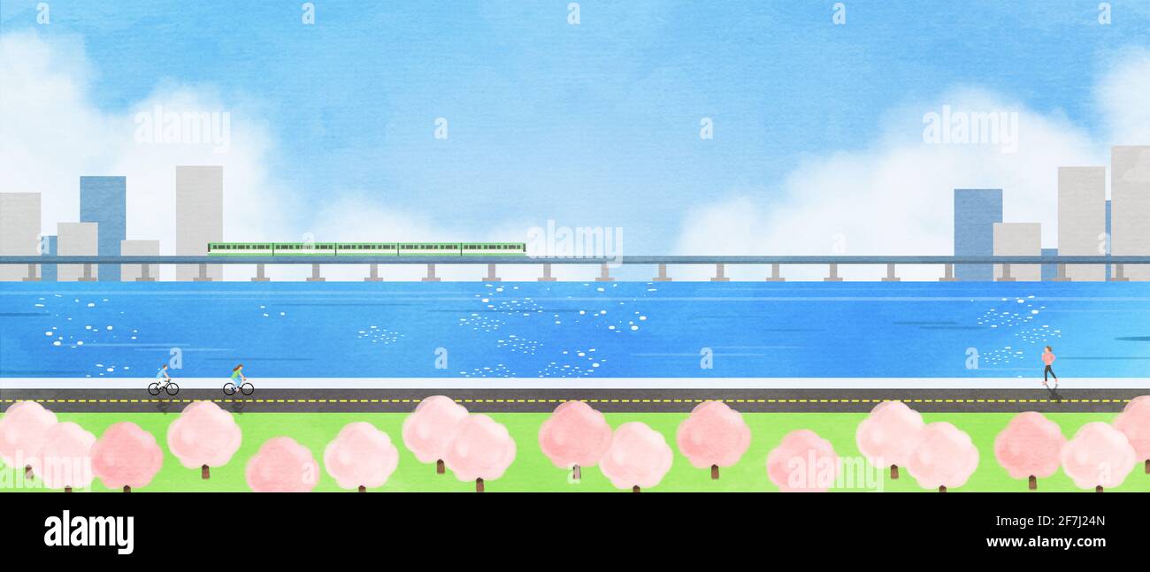 train crossing water background Stock Photo - Alamy