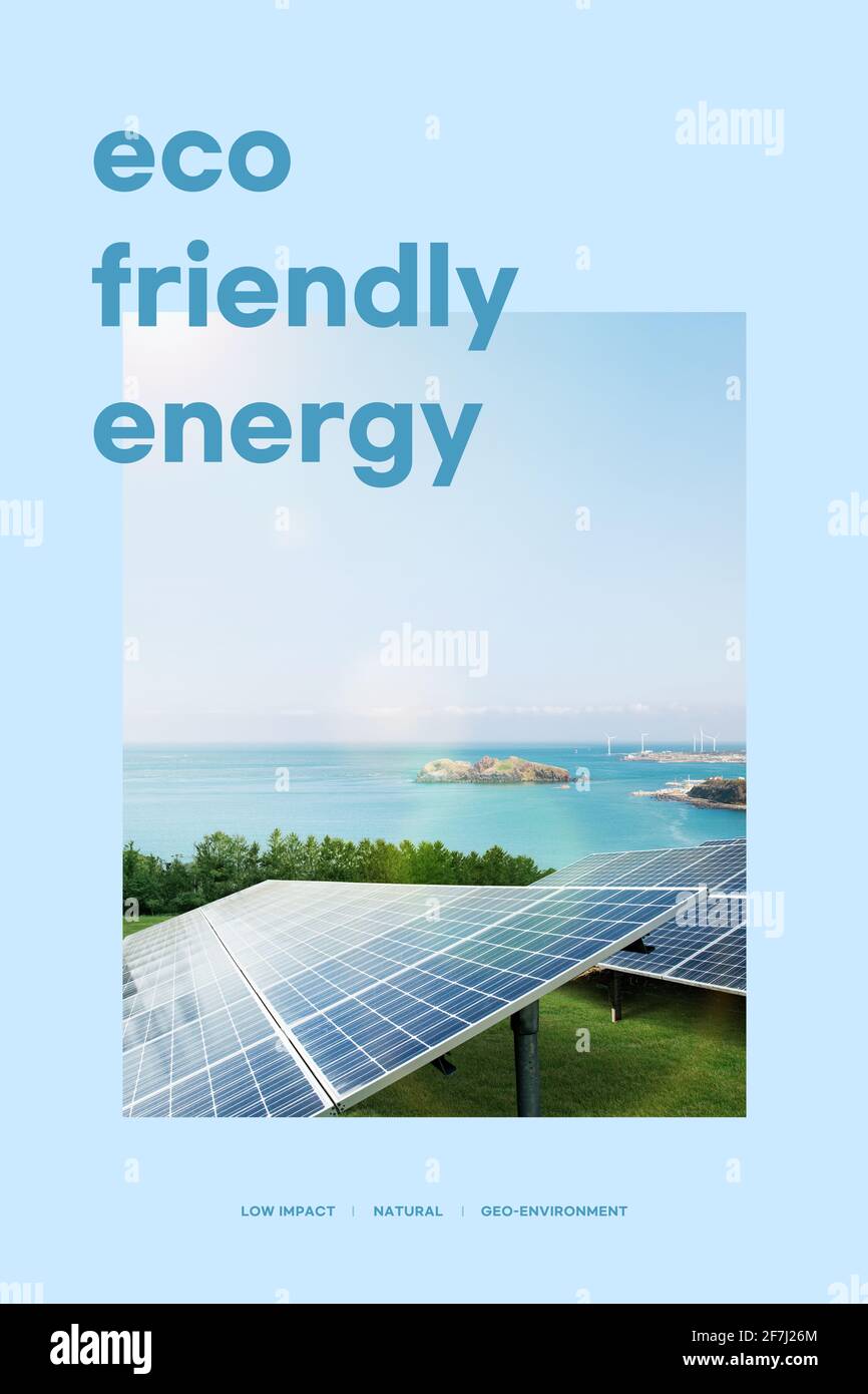 eco friendly energy, solar power generator Stock Photo - Alamy