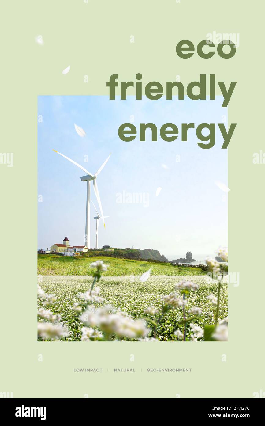 eco friendly energy, wind power generator Stock Photo - Alamy