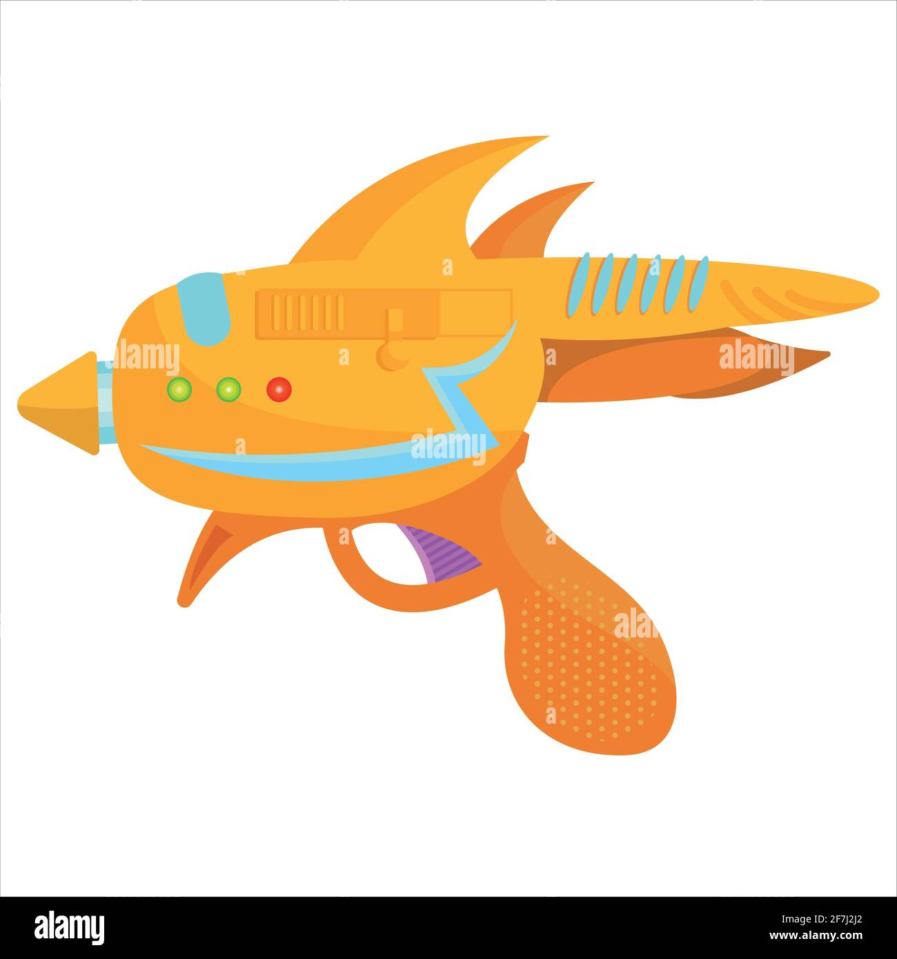 vector concept illustration of a blaster. weapons for computer games ...