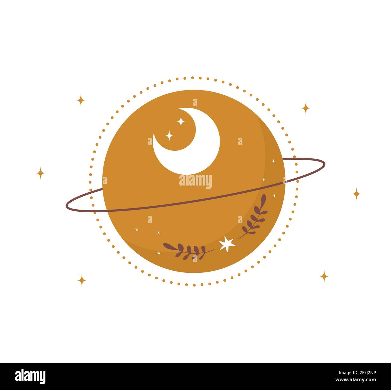 Abstract aesthetic boho planet. Scandinavian design for wallpaper and ...