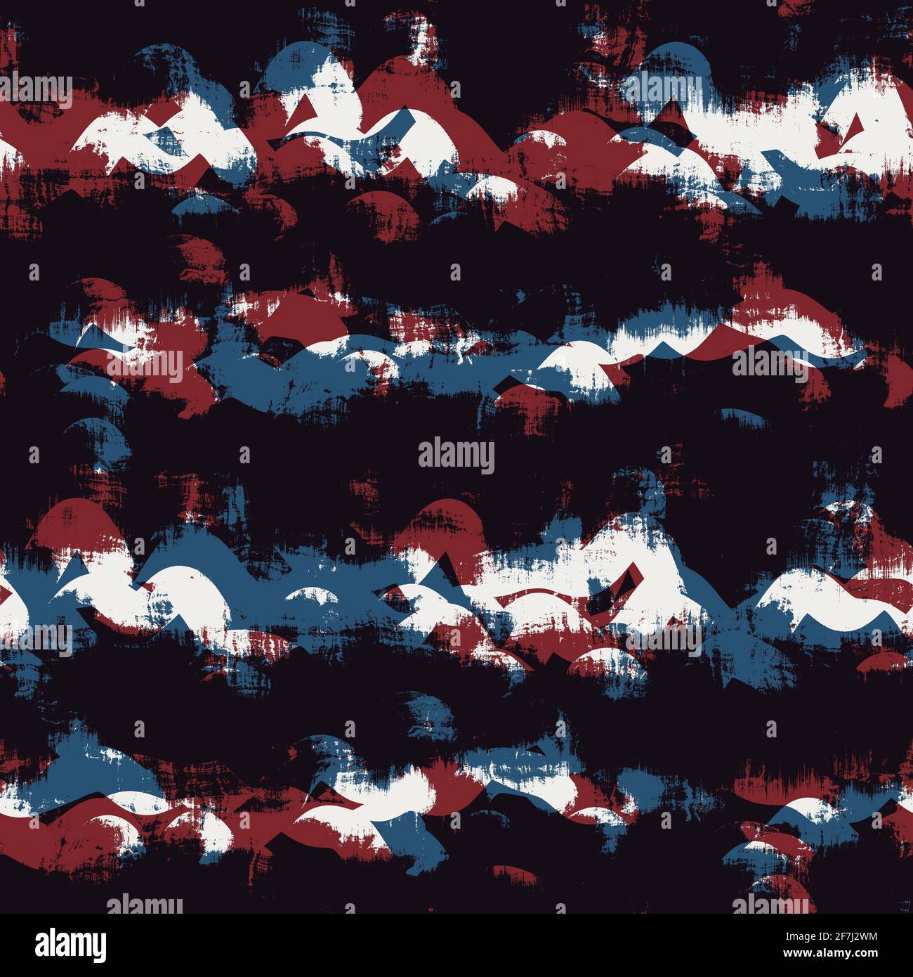 Seamless abstract pattern in red blue black white Stock Photo - Alamy