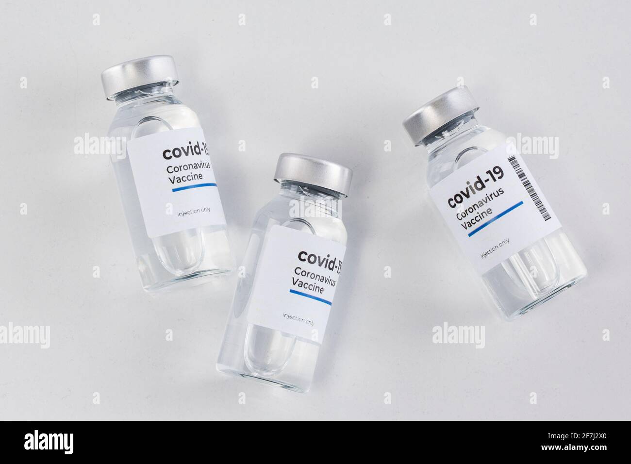 covid 19 vaccine, white background Stock Photo - Alamy