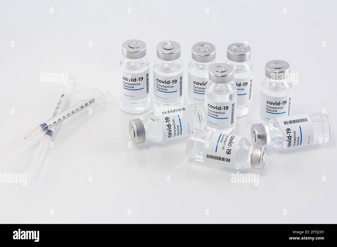 covid 19 vaccine, white background Stock Photo - Alamy