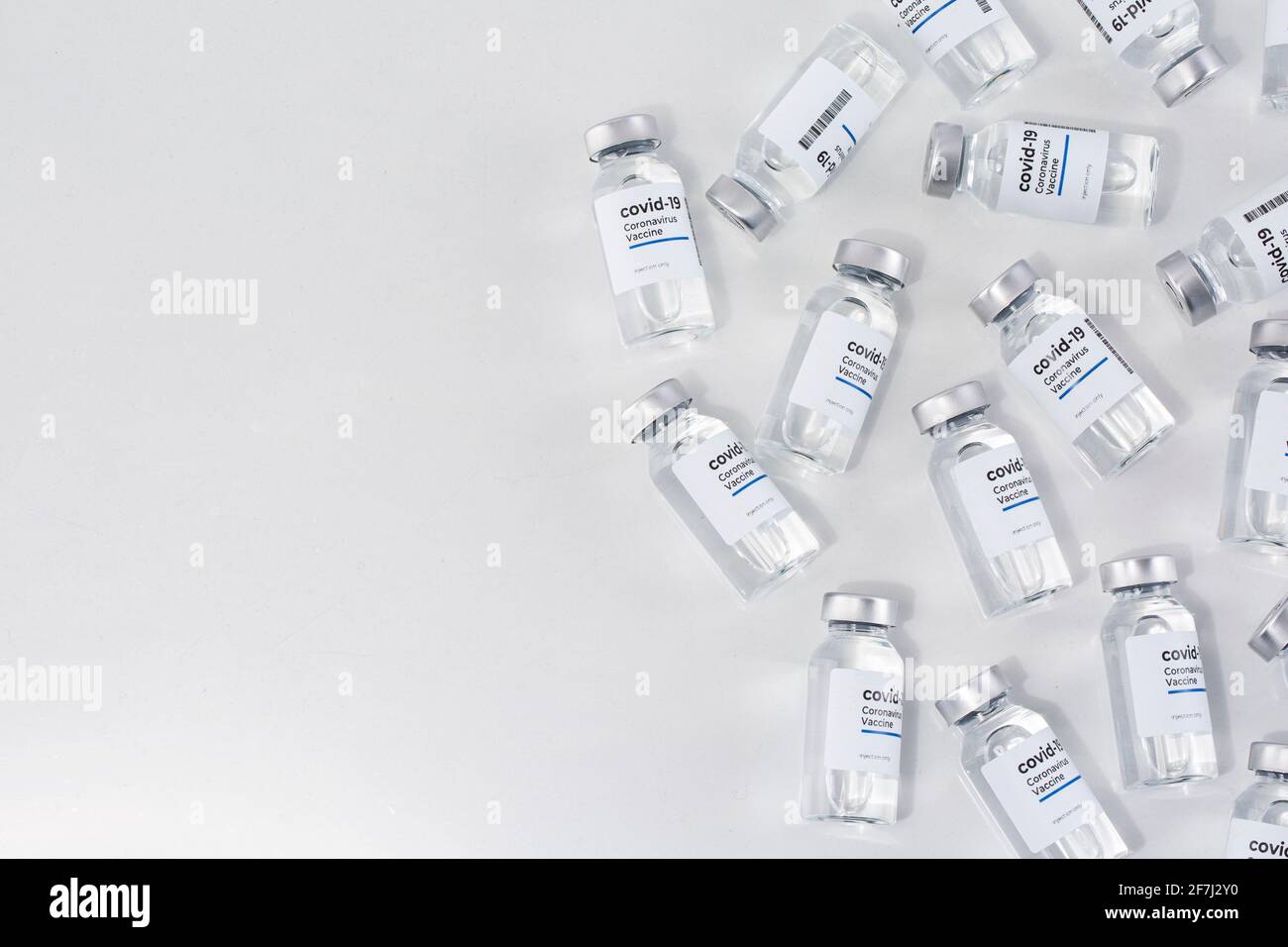 covid 19 vaccine, white background Stock Photo - Alamy