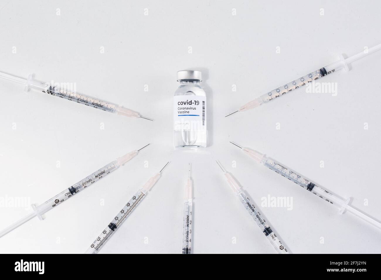 covid 19 vaccine, white background Stock Photo - Alamy