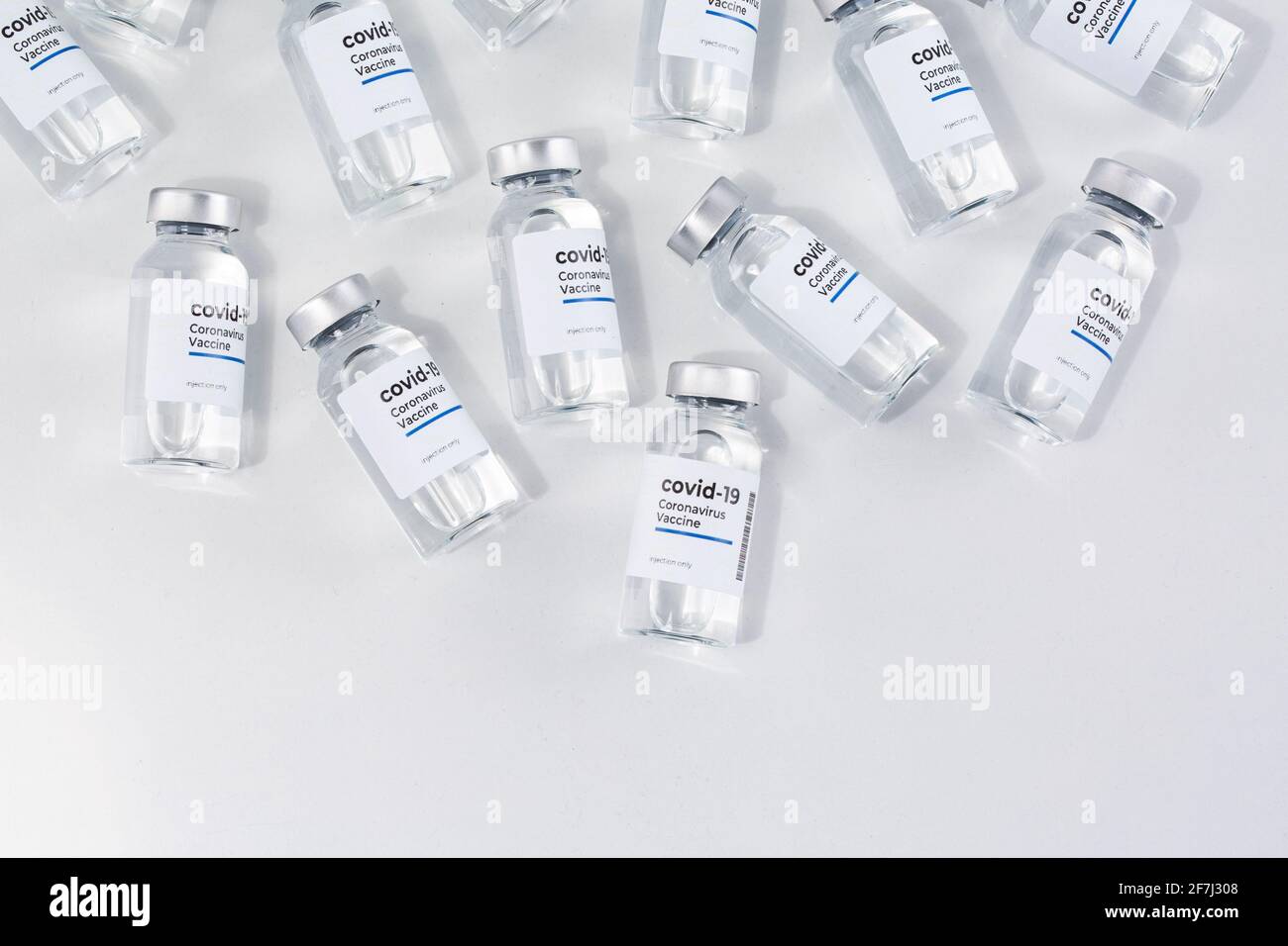 covid 19 vaccine, white background Stock Photo - Alamy
