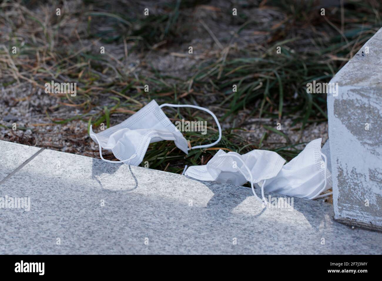 mask disposed, thrown on street Stock Photo - Alamy