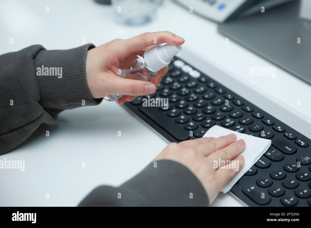disinfect and sanitize office Stock Photo - Alamy