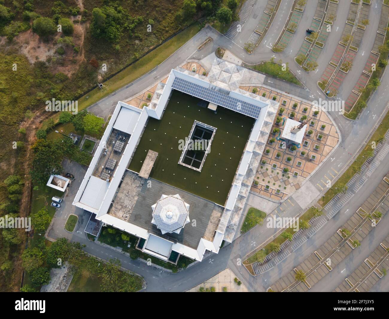 Cyberjaya, Malaysia - Feb 16, 2021: Aerial view of the Cyberjaya Mosque ...
