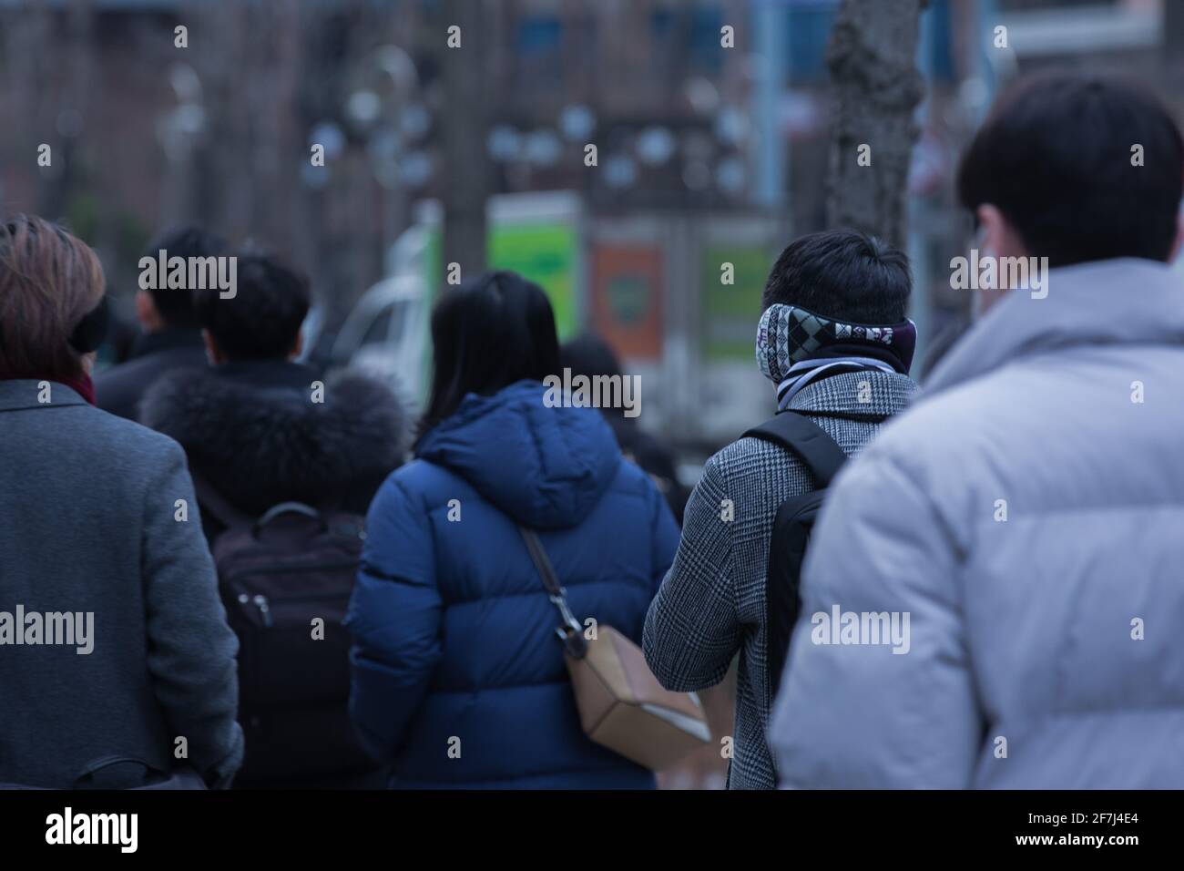 cold weather, winter street with people Stock Photo - Alamy