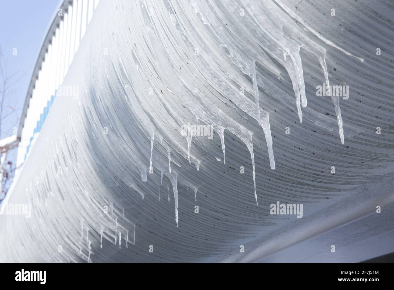 icicle on building Stock Photo - Alamy