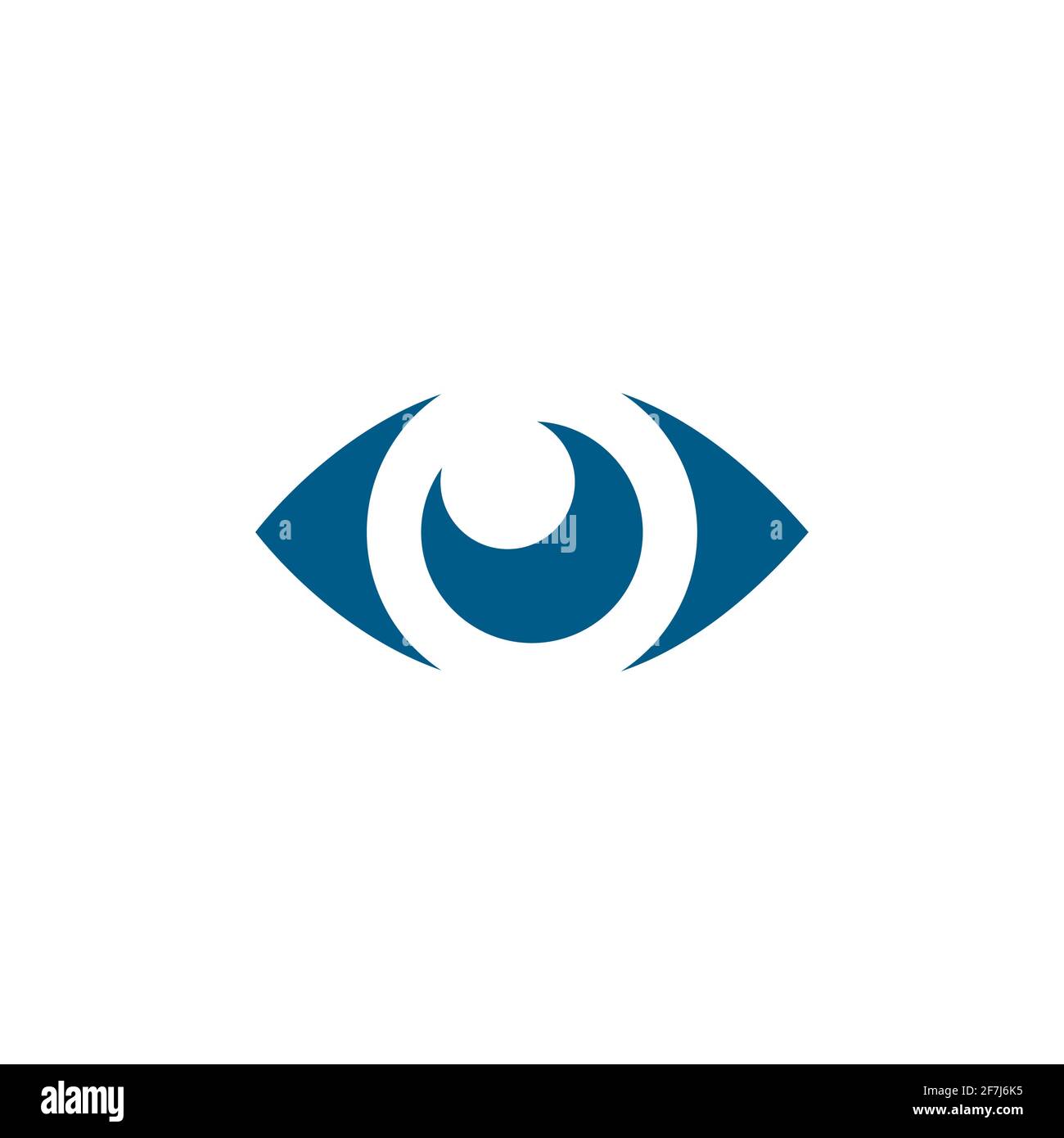 Eye Blue Icon On White Background. Blue Flat Style Vector Illustration ...