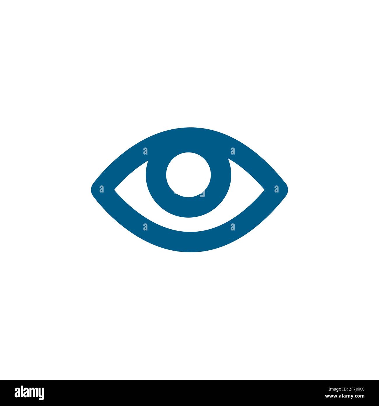 Eye Blue Icon On White Background. Blue Flat Style Vector Illustration ...