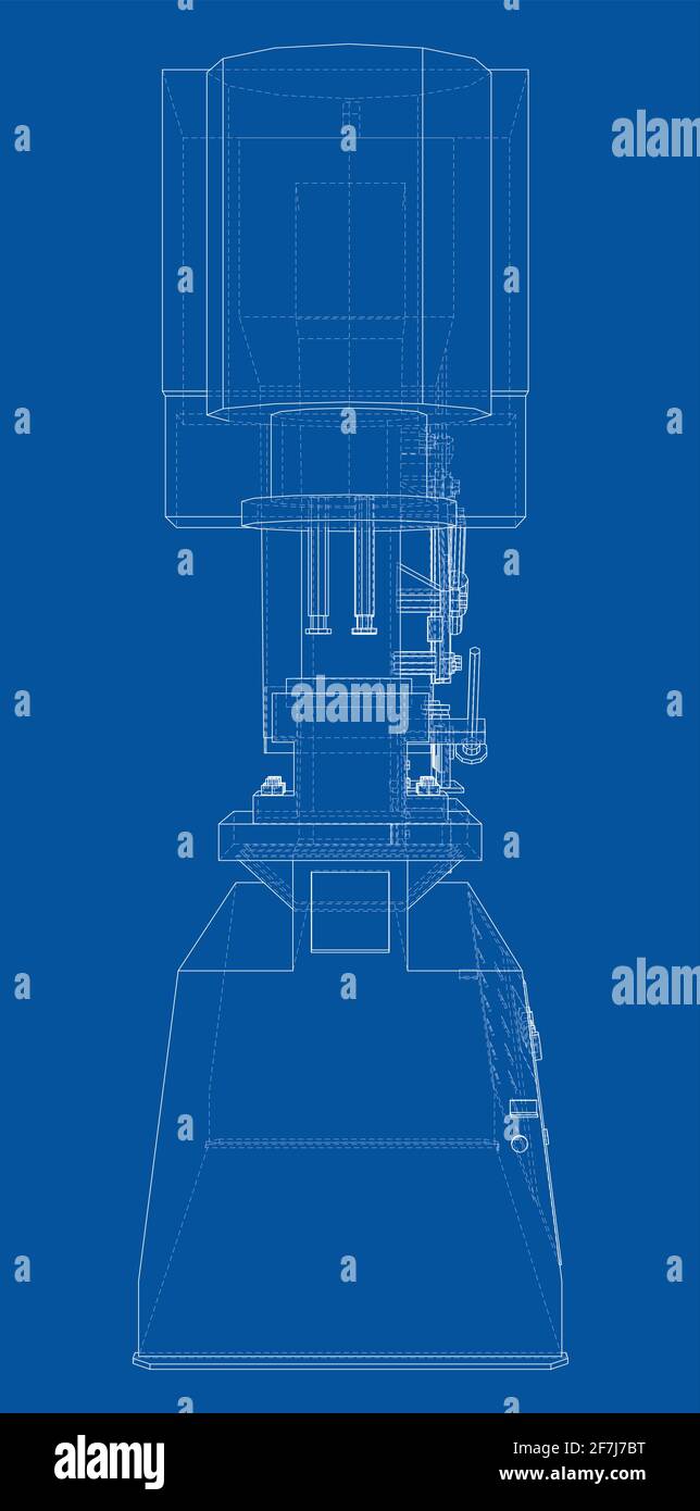 Metalworking CNC machine. Vector Stock Vector Image & Art - Alamy