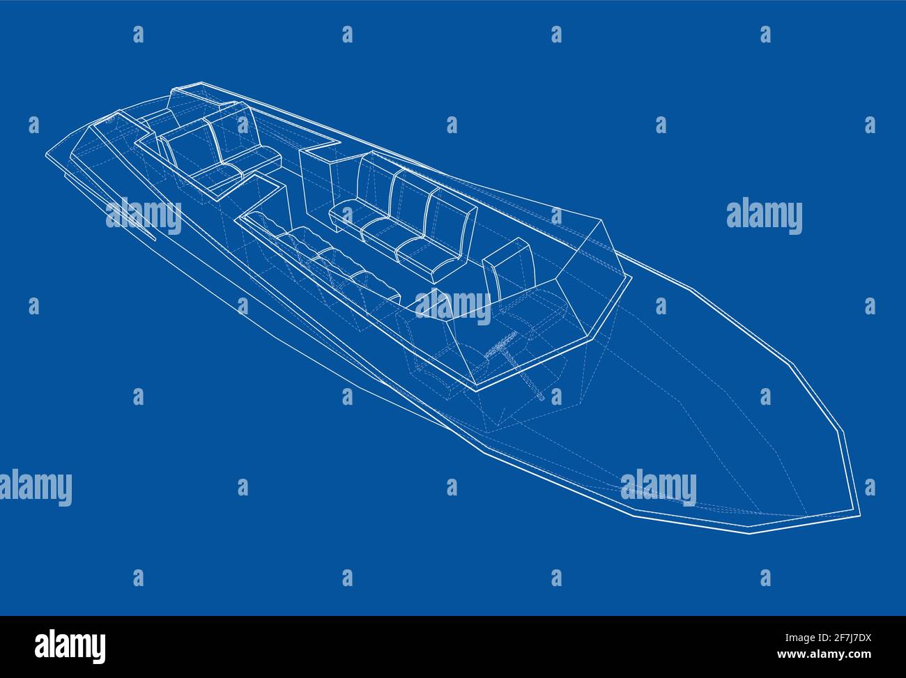 Modern boat with seats. Vector Stock Vector Image & Art - Alamy