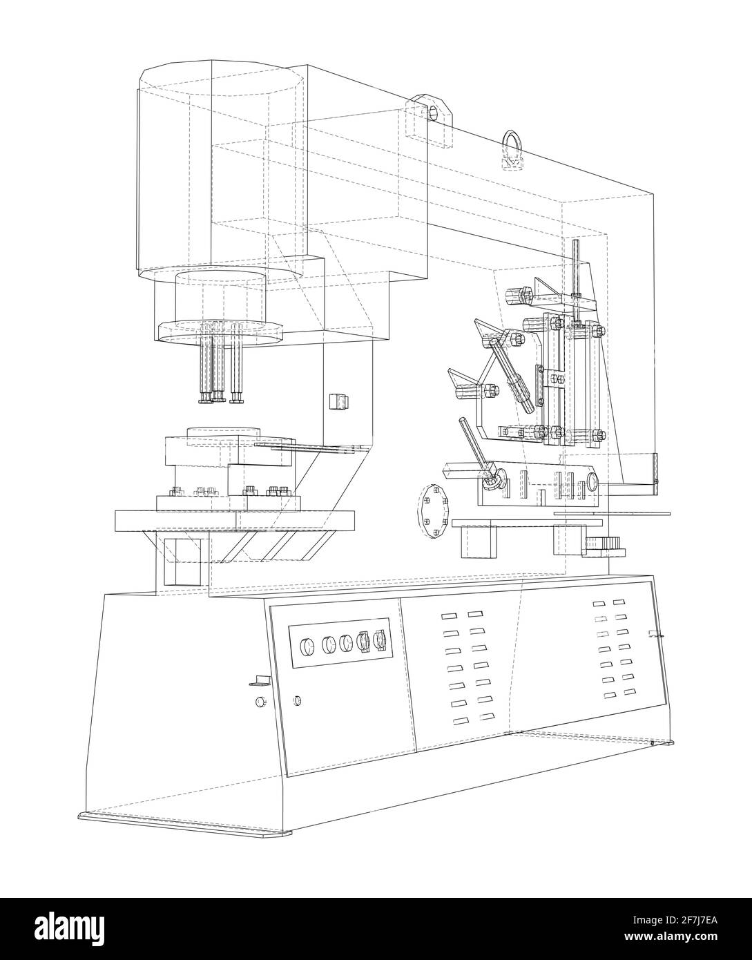 Metalworking CNC machine. Vector Stock Vector Image & Art - Alamy