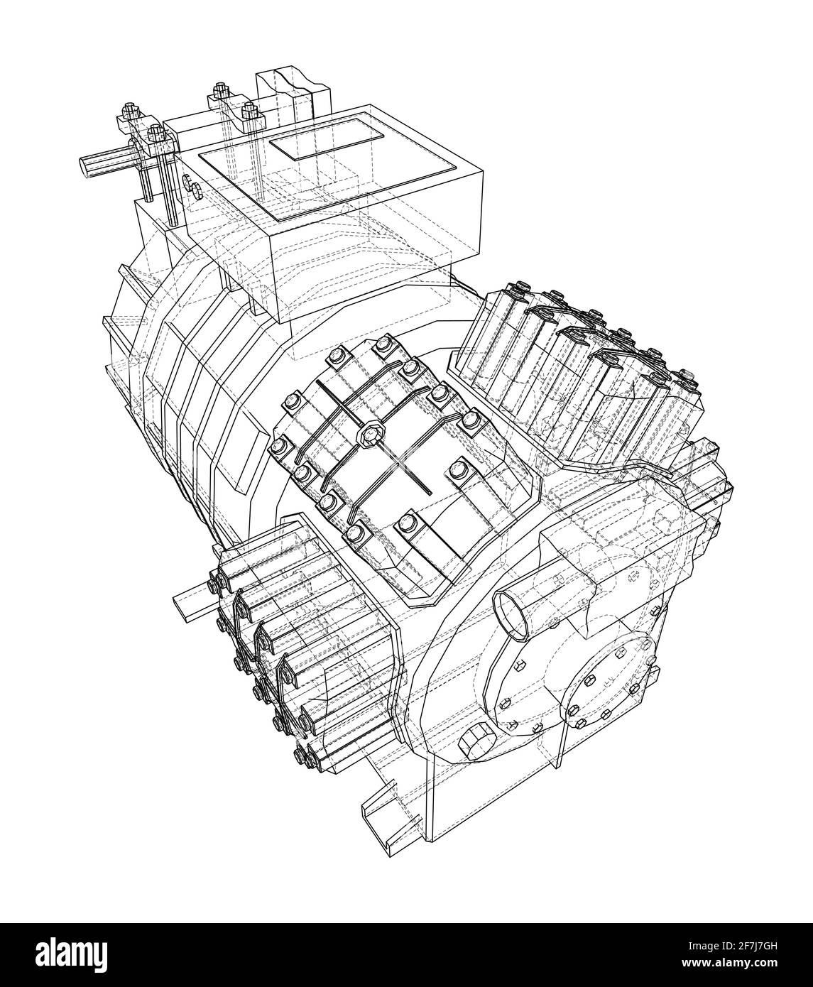 Air conditioning compressor. Vector Stock Vector Image & Art - Alamy