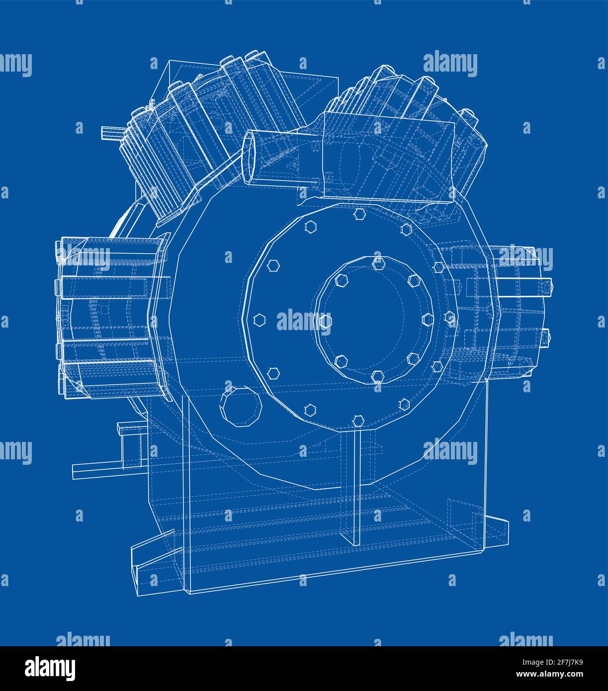 Air conditioning compressor. Vector Stock Vector Image & Art - Alamy