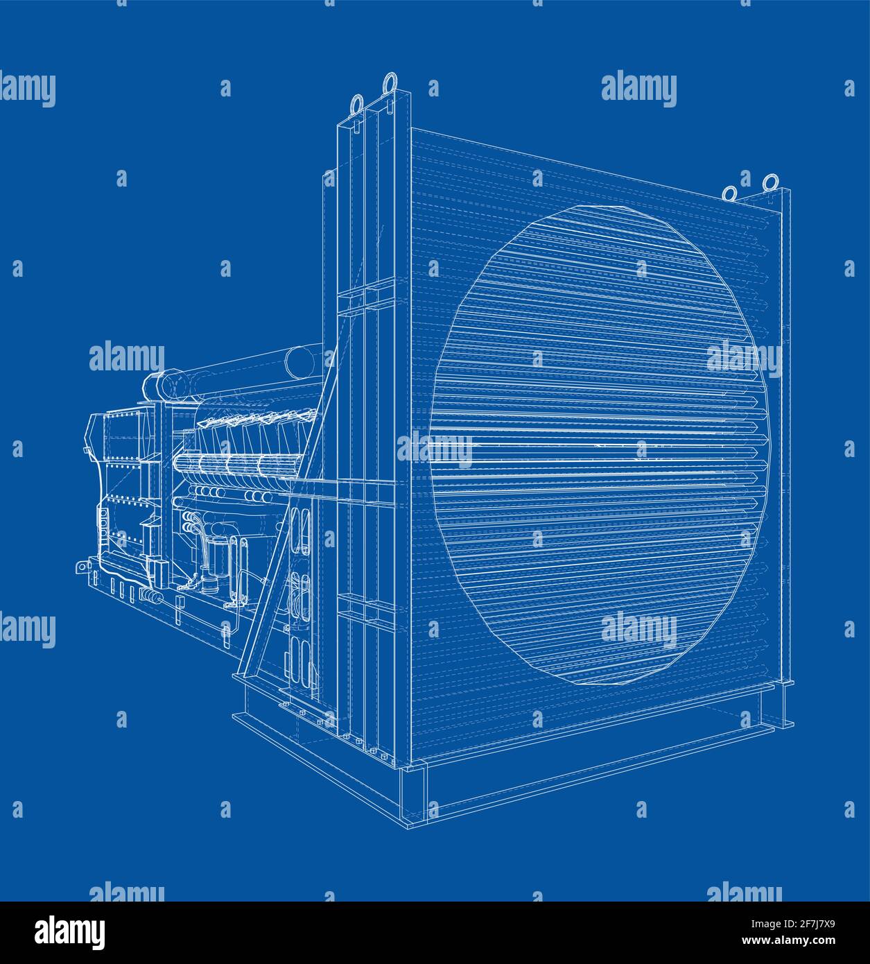 Large industrial diesel generator. Vector Stock Vector Image & Art - Alamy
