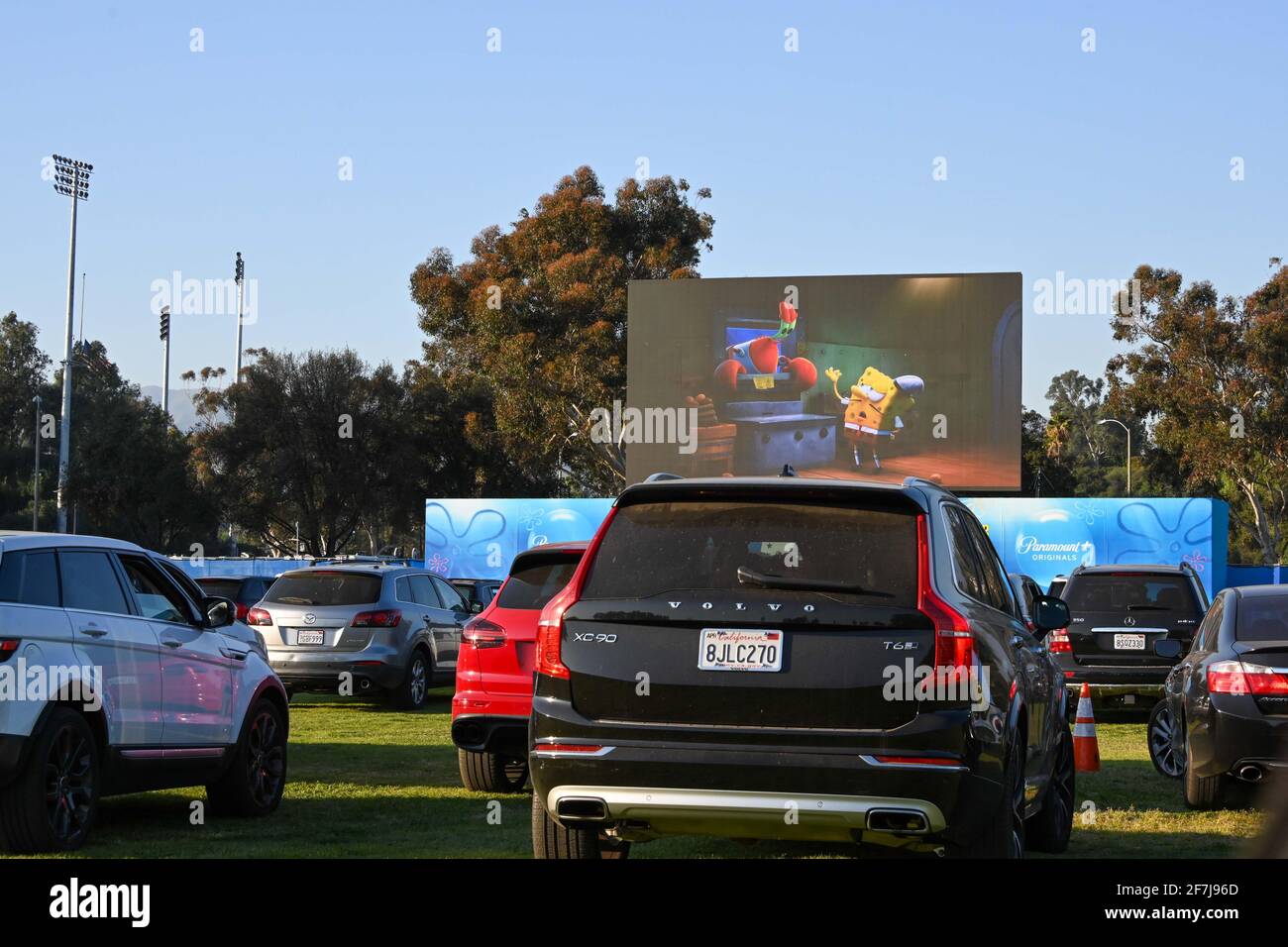 General overall view of a Paramount+ drive-in movie showing The ...