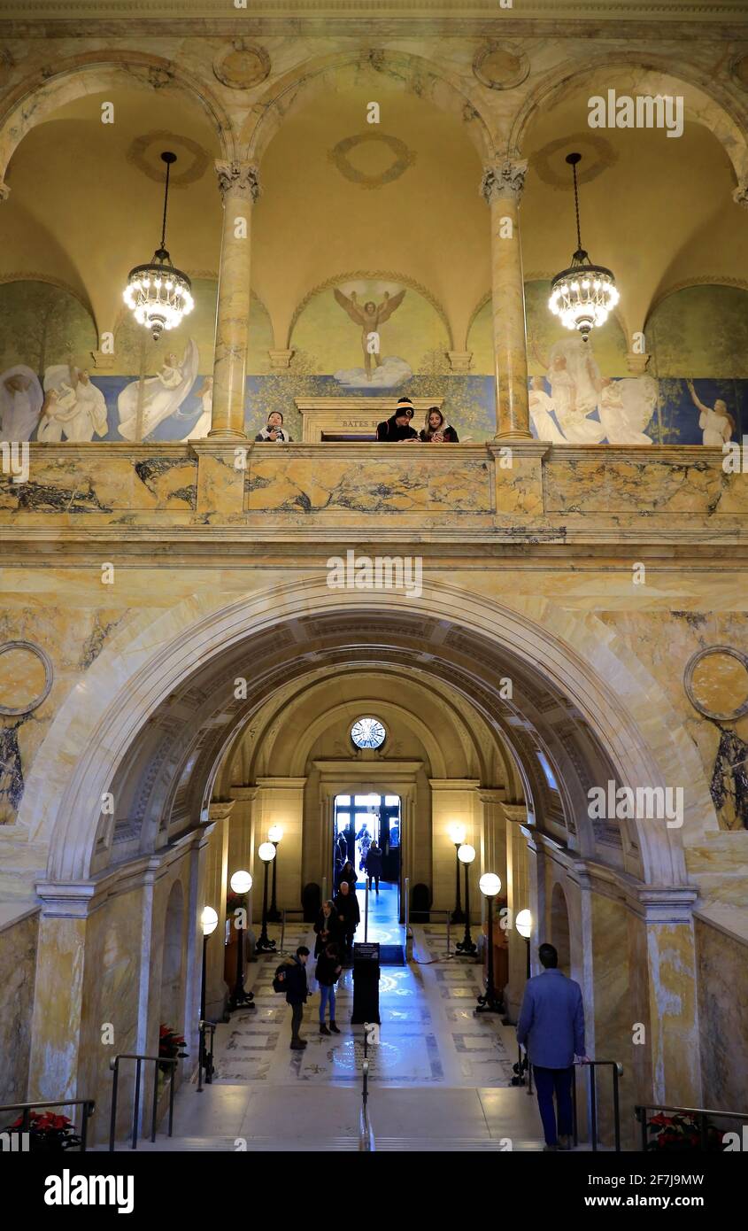Boston public library staircase hi-res stock photography and images - Alamy