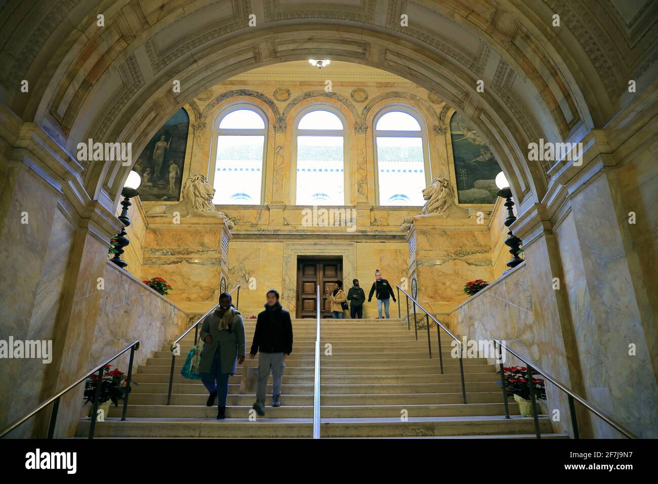 Boston public library staircase hi-res stock photography and images - Alamy