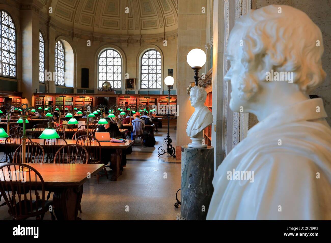 The statues of academicians and scholars in the main reading room aka ...