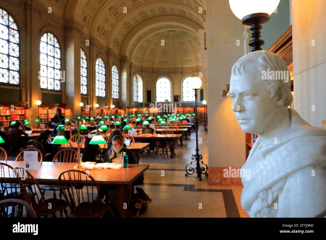 The statues of academicians and scholars in the main reading room aka ...
