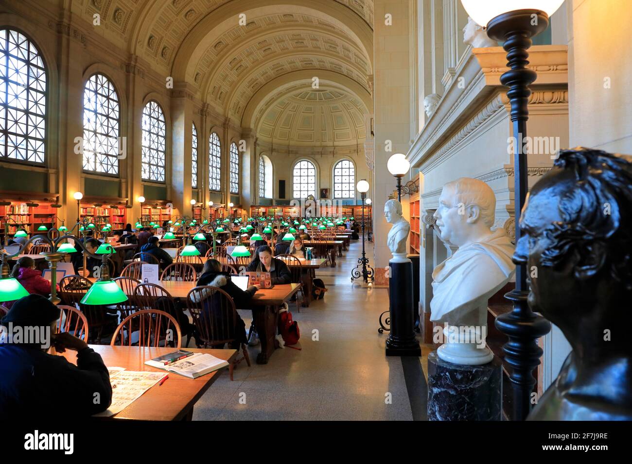 The statues of academicians and scholars in the main reading room aka ...