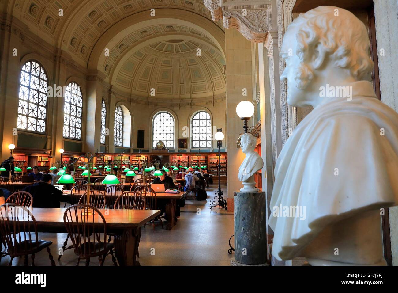 The statues of academicians and scholars in the main reading room aka ...