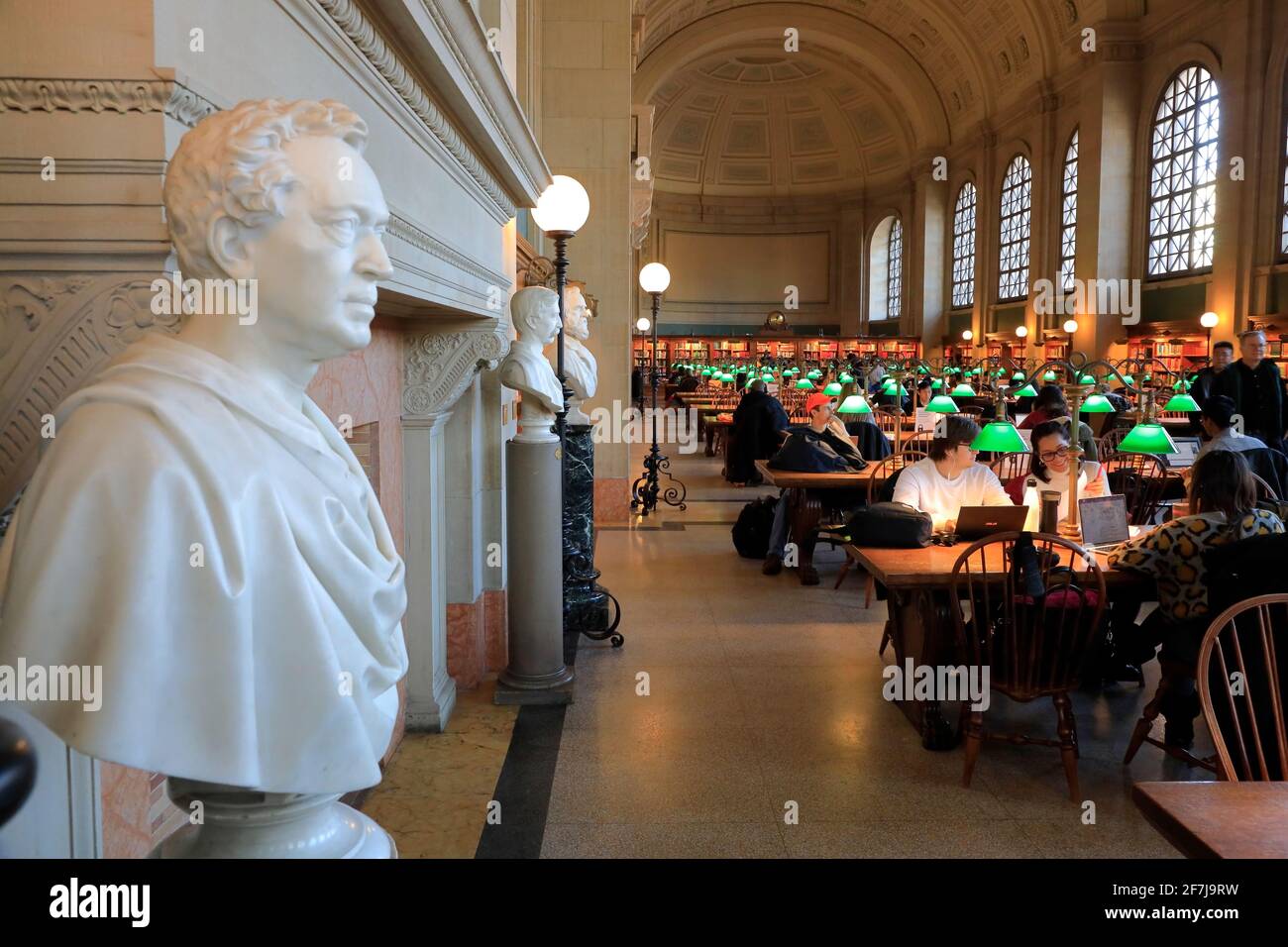 The statues of academicians and scholars in the main reading room aka ...