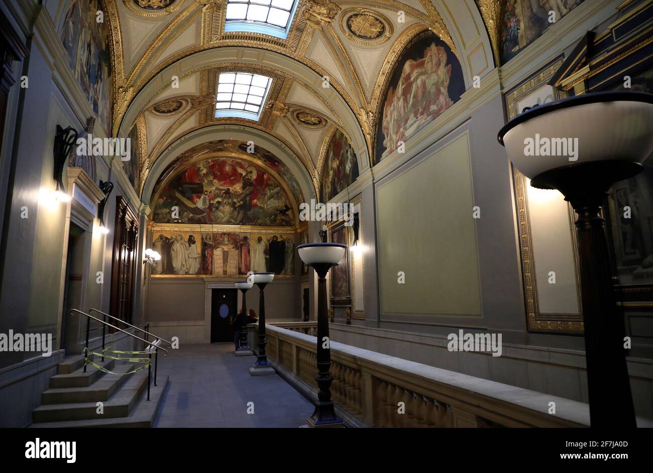 Boston library mural hi-res stock photography and images - Alamy
