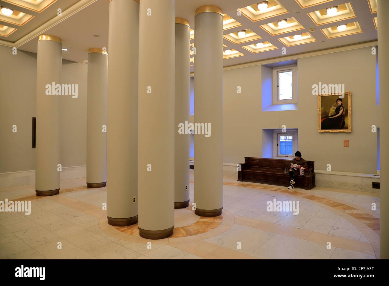 Interior view of Johnson Building in Boston Central Library.Back Bay ...
