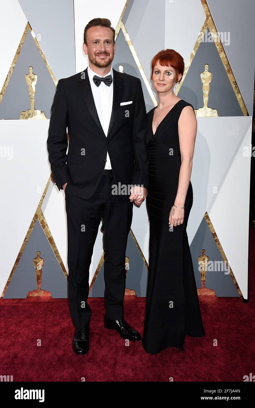 Jason Segel, Alexis Mixter arrives to The 88th Academy Awards ceremony ...