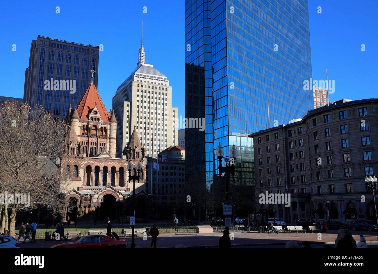 Trinity Church with Old John Hancock Building in back and John Hancock ...